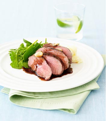 Roast Lamb rump with balsamic syrup